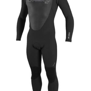 O'Neill Wetsuits Men's Epic 3/2mm Back Zip Full Wetsuit, Black/Black/Black, Medium