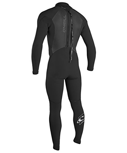 O'Neill Wetsuits Men's Epic 4/3mm Back Zip Full Wetsuit, Black/Black/Black, Large Short