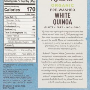 Roland Foods White Quinoa, Pre-washed, Specialty Imported Food, 12-Ounce