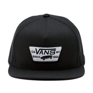 vans full patch snapback cap one size true black