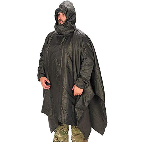 Snugpak Poncho Liner, Water Repellent, Lightweight, Dedicated Sleeves and Hood, Black