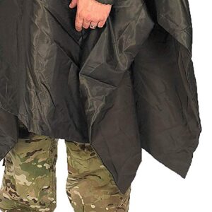 Snugpak Poncho Liner, Water Repellent, Lightweight, Dedicated Sleeves and Hood, Black