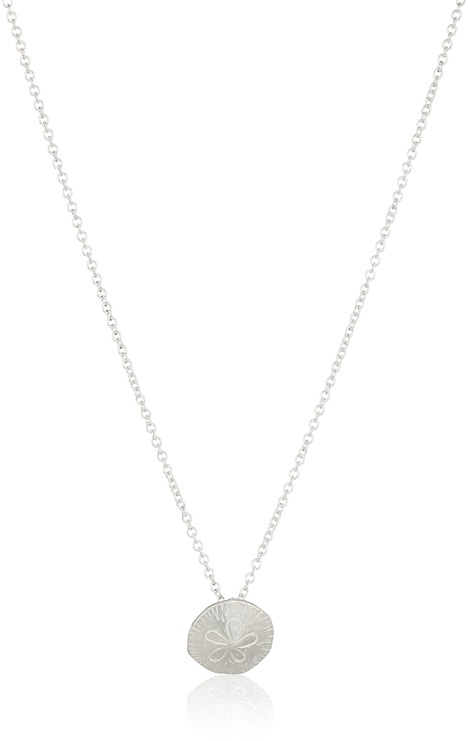 Dogeared Reminders-"One in a Million" Sterling Silver Sand Dollar Charm Necklace, 16" +2" Extender