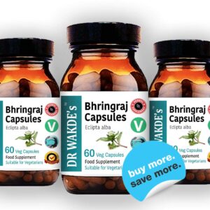 DR WAKDE'S Bhringraj Capsules (False Daisy, Eclipta alba, 60 Veg Caps, Plant-Based Supplement, Ayurvedic Herb, All Natural, Vegan)