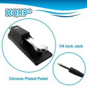 HQRP Sustain Pedal compatible with Yamaha YPG-235 / YPG-535 / YPT-230 / YPT-330 / YPT-240 / PSR-E243 / MM6 / MM8 / MO6 / MO8 / MOX6 / MOX8 / MX49 / MX61 Keyboards