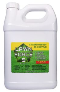 5-in-1 natural liquid lawn fertilizer aerator dethatcher humic acid kelp mycorrhizae – lawn force 5 – nature’s lawn & garden - 1 gal