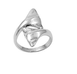 closeoutwarehouse 925 sterling silver whale fluke lovers ring size 6