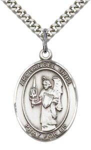 jewels obsession st. uriel pendant | sterling silver st. uriel pendant - 24" chain - made in usa