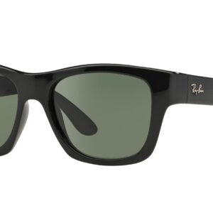 Ray-Ban RB4194 Square Sunglasses, Black/CRYstal Green, 53 mm