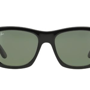 Ray-Ban RB4194 Square Sunglasses, Black/CRYstal Green, 53 mm