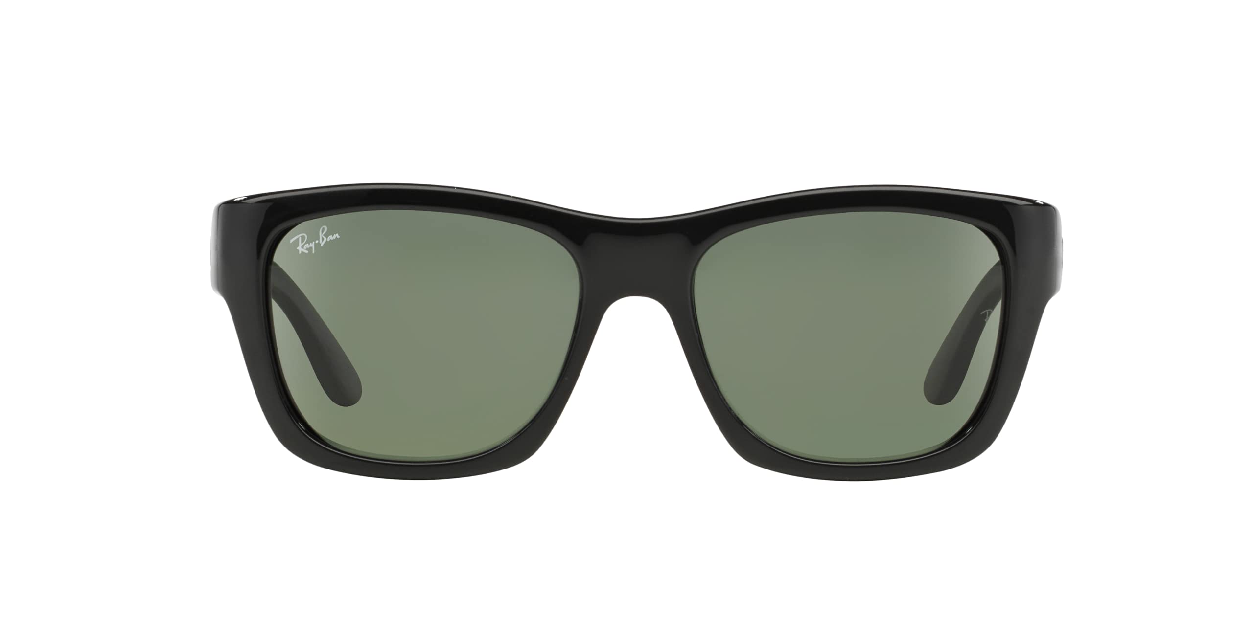 Ray-Ban RB4194 Square Sunglasses, Black/CRYstal Green, 53 mm