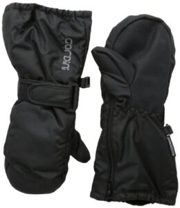 gordini kids & baby children's easy on waterproof insulated mittens, black, xx-small