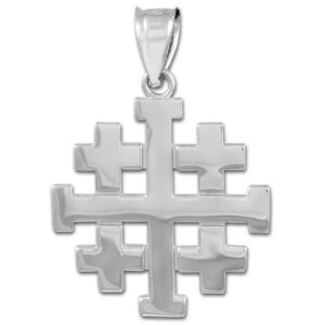 925 sterling silver templar crusaders jerusalem cross pendant