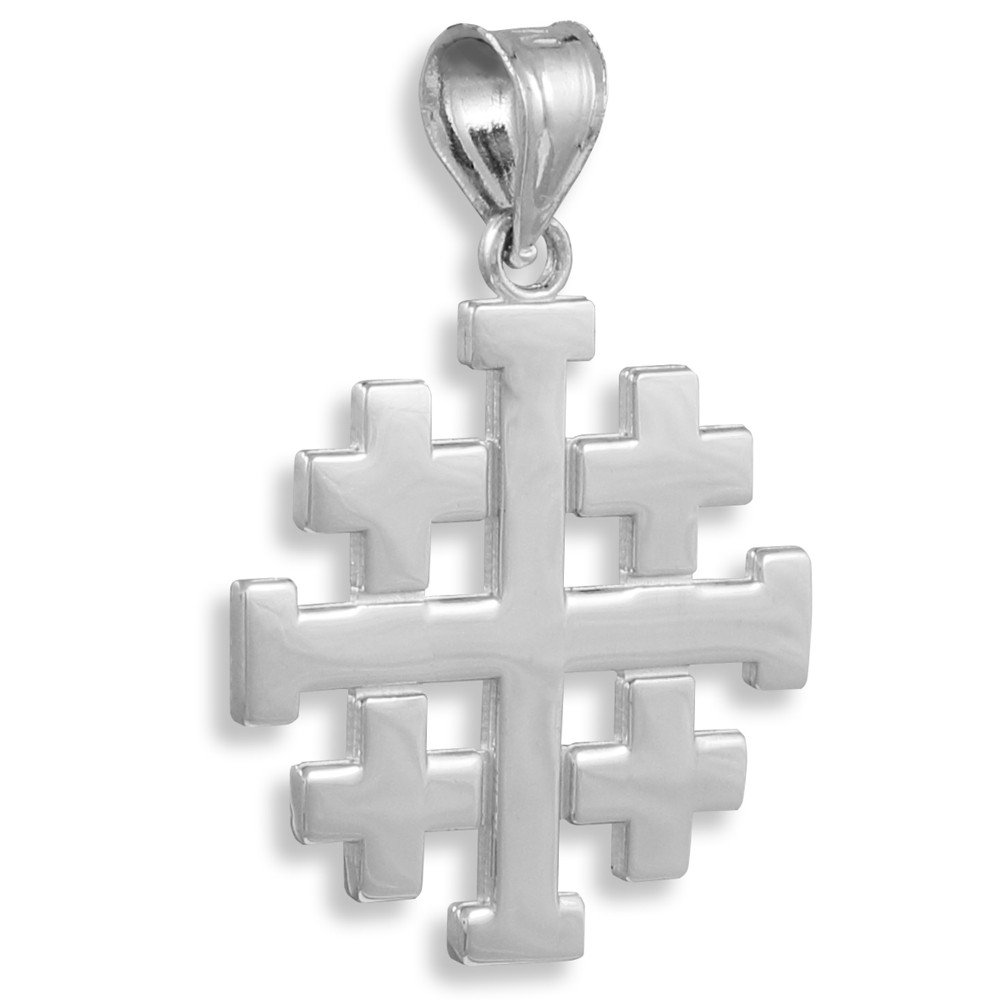 925 Sterling Silver Templar Crusaders Jerusalem Cross Pendant