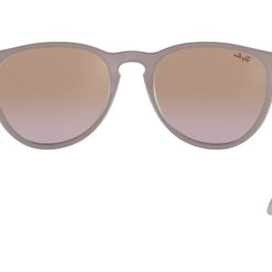 Ray-Ban RB4171 Erika Round Sunglasses, Dark Rubber Sand/Violet Gradient Brown, 54 mm