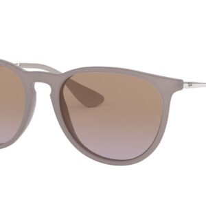 Ray-Ban RB4171 Erika Round Sunglasses, Dark Rubber Sand/Violet Gradient Brown, 54 mm