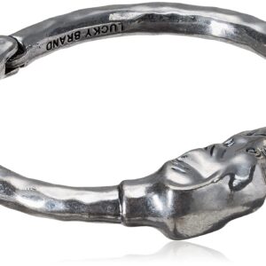 Lucky Brand Silver Elephant Cuff Bracelet, 2.38"