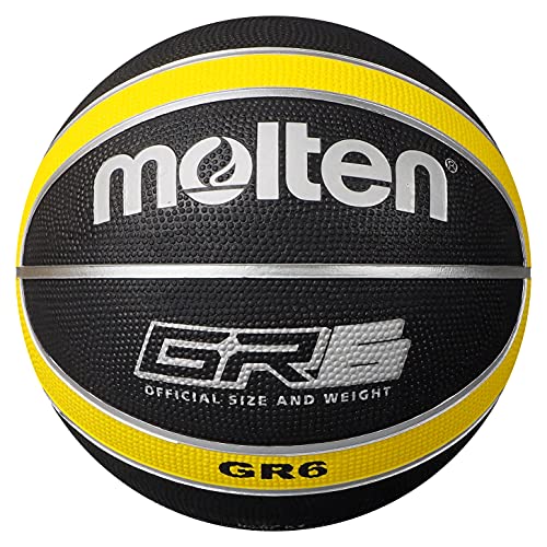 Molten Official Black/Yellow Rubber Basketball - Size 6