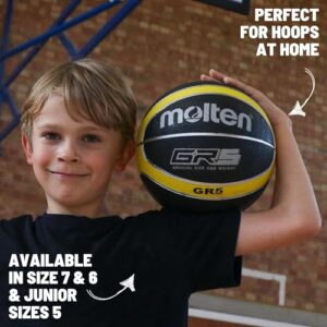 Molten Official Black/Yellow Rubber Basketball - Size 6