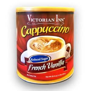 victorian inn instant cappuccino, reduced sugar french vanilla, 1.4 pound (pack of 1)