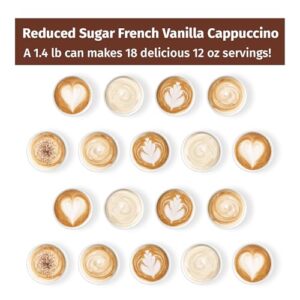 Victorian Inn Instant Cappuccino, Reduced Sugar French Vanilla, 1.4 Pound (Pack of 1)