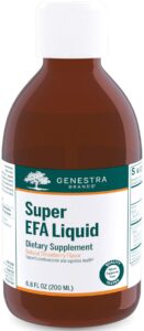 genestra brands super efa liquid | efa supplement to support cardiovascular, brain, eyes, and nerves | 6.8 fl. oz. | natural strawberry flavor