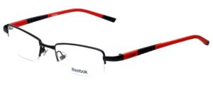 reebok designer eyeglasses r1003 in matte-black 50mm demo lens