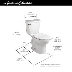 American Standard 215AA004.020 Cadet PRO Right Height Elongated 1.6 gpf 2-Piece Toilet, White