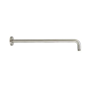 american standard 1660118.295 18 inch wall mount shower head arm and round escutcheon, brushed nickel, 0.5