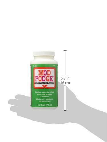 Mod Podge Waterbase Sealer, Glue and Finish for use Outdoors (16-Ounces), , White