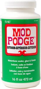 mod podge waterbase sealer, glue and finish for use outdoors (16-ounces), , white