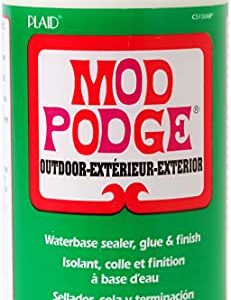 Mod Podge Waterbase Sealer, Glue and Finish for use Outdoors (16-Ounces), , White