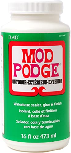 Mod Podge Waterbase Sealer, Glue and Finish for use Outdoors (16-Ounces), , White