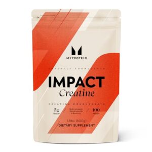 myprotein creatine monohydrate powder, 1.1 lb (100 servings) pure unflavored creatine powder, post/pre workout supplement for all sports and exercises, gluten free, vegan, dissolves easy