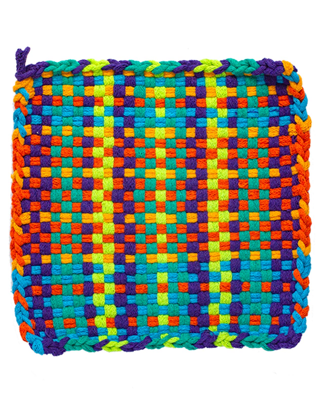 Harrisville Designs Friendly Loom Potholder Cotton Loops 10 Inch Pro Size Loops Make 2 Potholders, Weaving Crafts for Kids and Adults-Multi