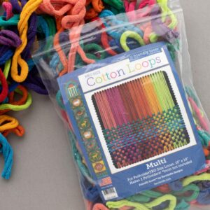 Harrisville Designs Friendly Loom Potholder Cotton Loops 10 Inch Pro Size Loops Make 2 Potholders, Weaving Crafts for Kids and Adults-Multi