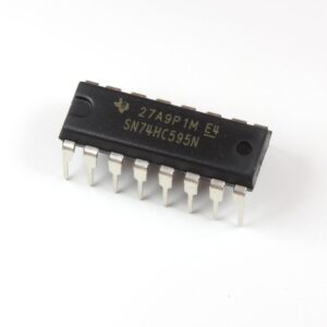 texas instruments sn74hc595n 8-bit shift registers with 3-state output registers , plastic dip tube, 19.3 mm l x 6.35 mm w x 4.57 mm h (pack of 10)