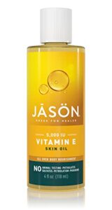 jason vitamin e 5,000 iu moisturizing body oil, for hair, face, and body, 4 fluid ounces