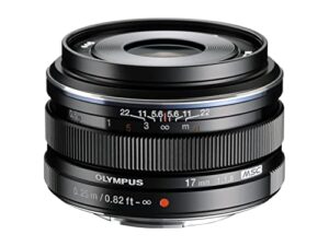 om system olympus m.zuiko digital 17mm f1.8 black for micro four thirds system camera, compact design, beautiful bokeh, bright