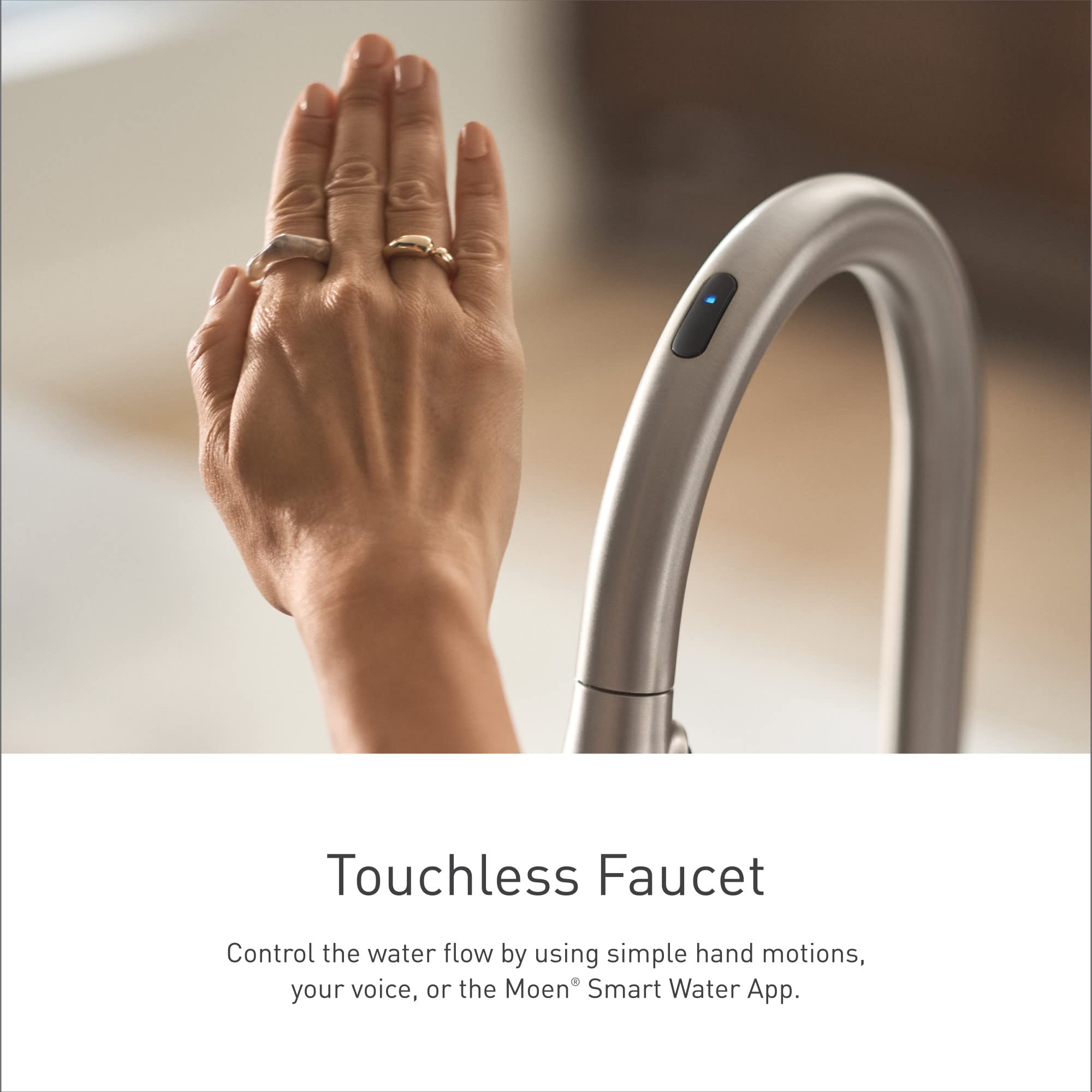 Moen 7185EC Brantford Motionsense Two-Sensor Touchless One-Handle High Arc Pulldown Kitchen Faucet Featuring Reflex, Chrome