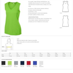 SPORT-TEK Women's Sleeveless PosiCharge Competitor V Neck Tee L True Royal