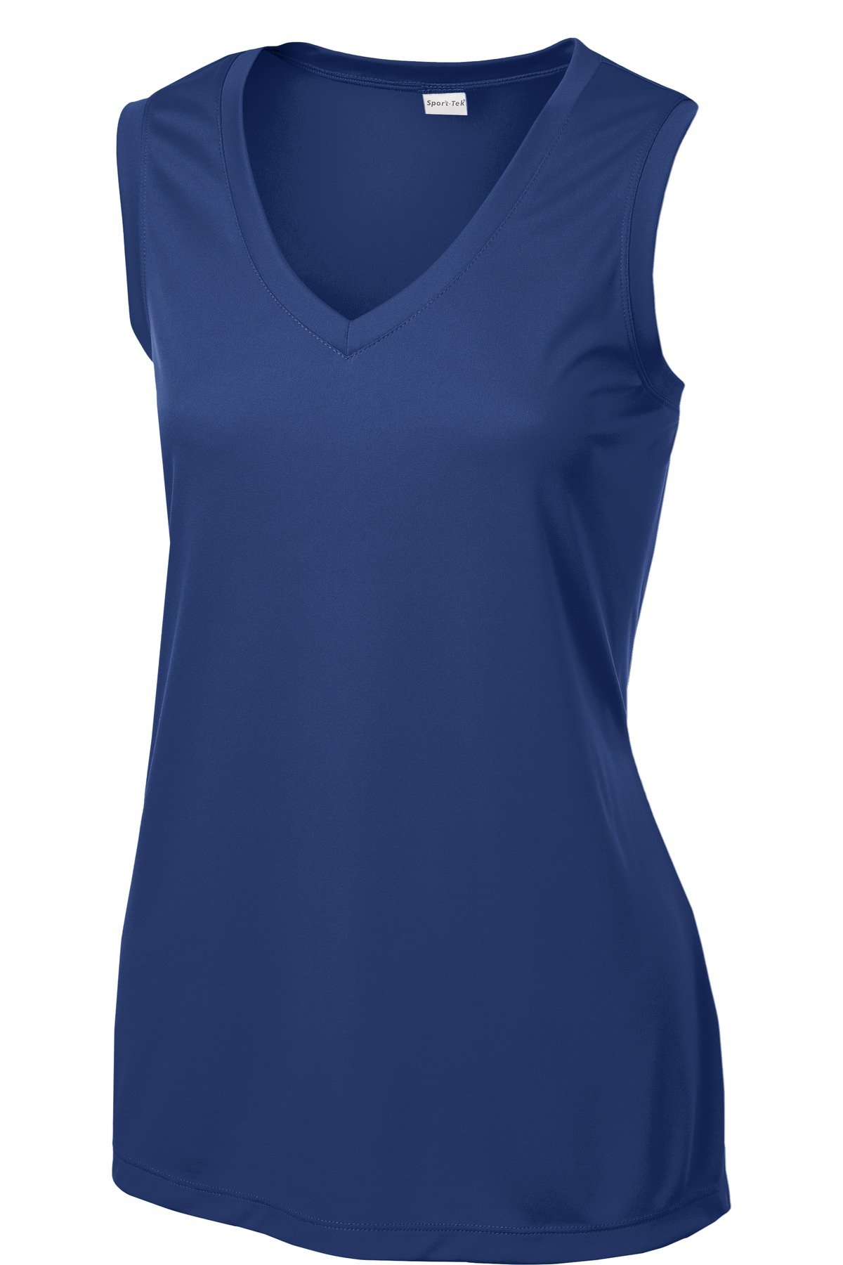 SPORT-TEK Women's Sleeveless PosiCharge Competitor V Neck Tee L True Royal