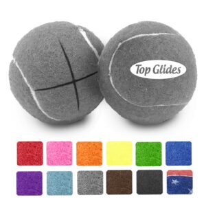 amp top glides precut walker tennis ball glides (gray)