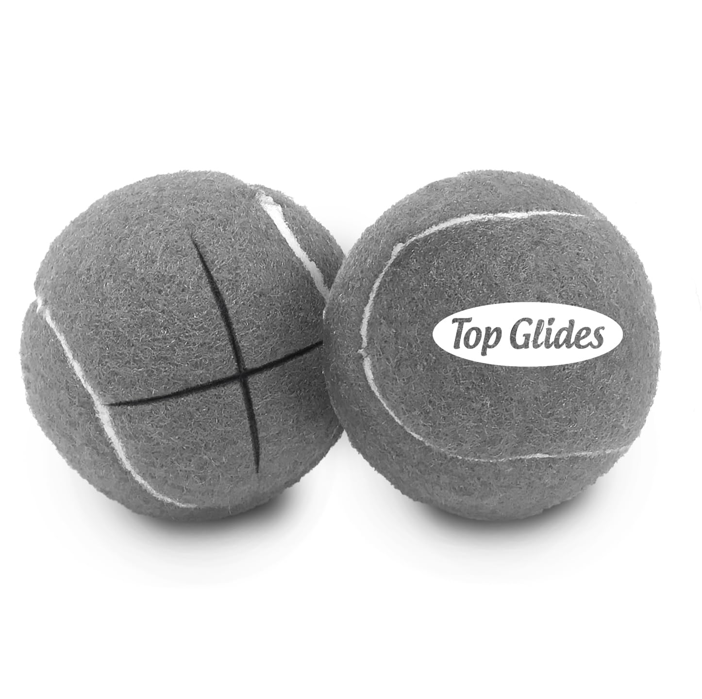 AMP Top Glides Precut Walker Tennis Ball Glides (Gray)