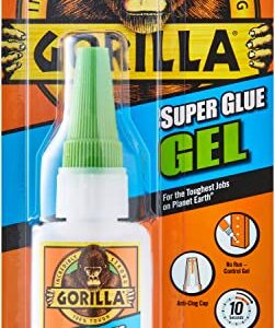 Gorilla Super Glue Gel, 15 Gram, Clear, (Pack of 1)