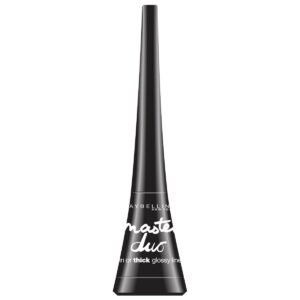 maybelline eyestudio master duo 2-in-1 glossy liquid liner black lacquer