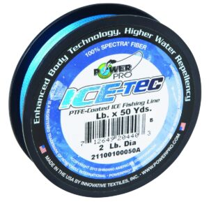 power pro 23300080050a ice-tec 50-yard ice line, 8-pound, blue