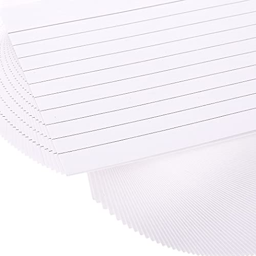 Q Connect 5x3 Inches Ruled Feint Record Card - White (Pack of 100)