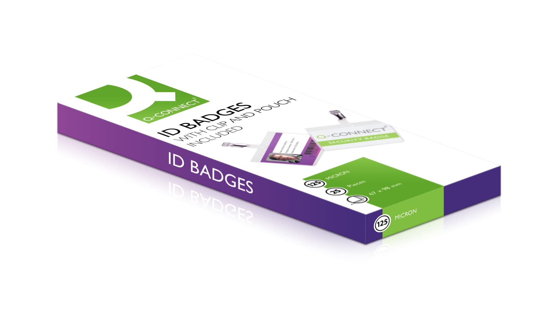 Q-Connect Hot Laminating ID Badge with Clip (Pack of 25)