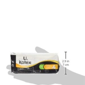 Kotex Natural Balance Absorbent Liners, Long, 16 Count(10 Pack)